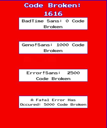 Code Broken Undertale Judgement Day Roblox Wiki Fandom
