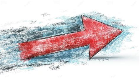 Bold Red Arrow On White Background Stock Illustration Illustration Of