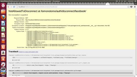 Django Socialauth Facebook Logout Notallowedtodisconnect Stack