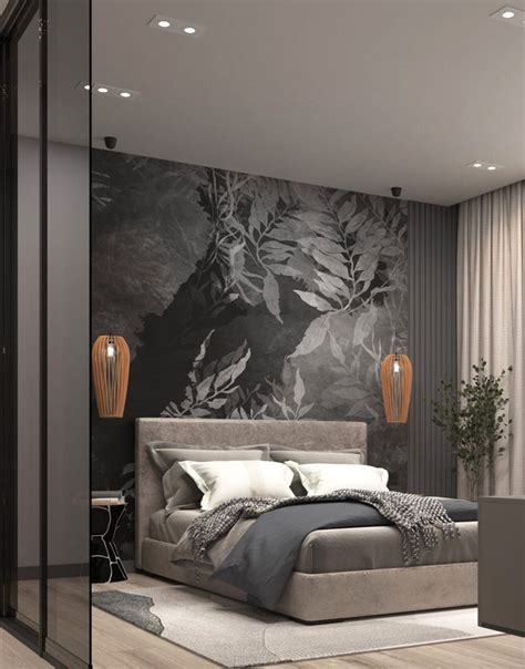 Монохромные решения в дизайне спальни в 2024 г Декор спальни Спальня в естественном стиле