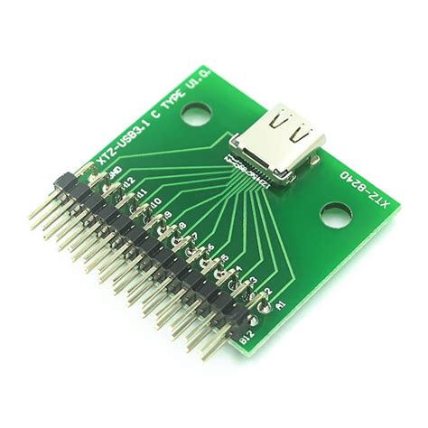Aooower Usb 3 1 Type C Female Test Board With 24p Connector Pin Header