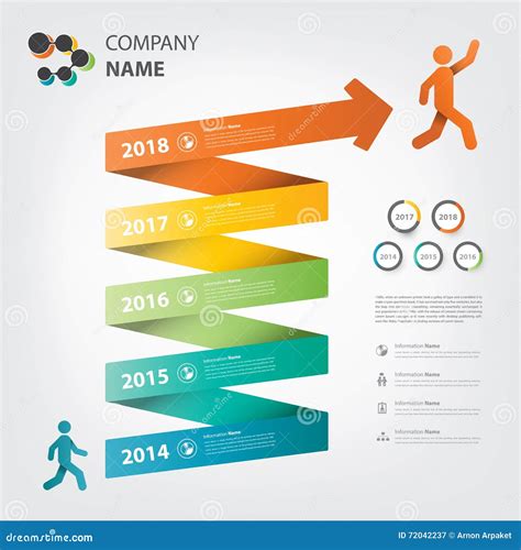Milestone And Timeline Infographic Spiral Theme Stock Vector Image
