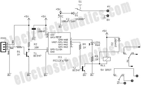 Pic12f675 Microcontroller Based Security Alarm Circuit Alarmcontrol