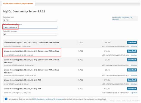 centos系统安装mysql 5 7 22（tar gz安装包） mysql 5 7 22 tar gz 安装 csdn博客