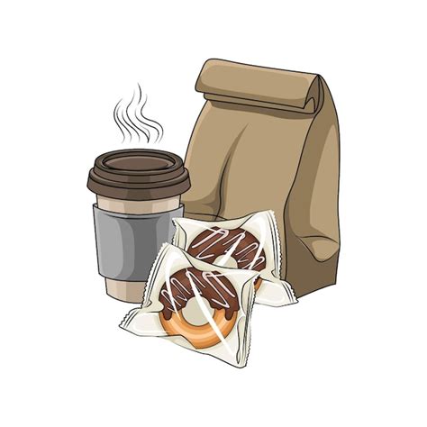 커피의 일러스트 프리미엄 벡터