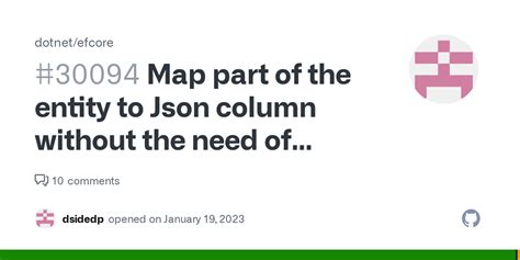 map part of the entity to json column without the need of owned entity