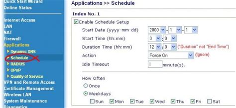 How To Schedule Content Filtering Draytek Faq