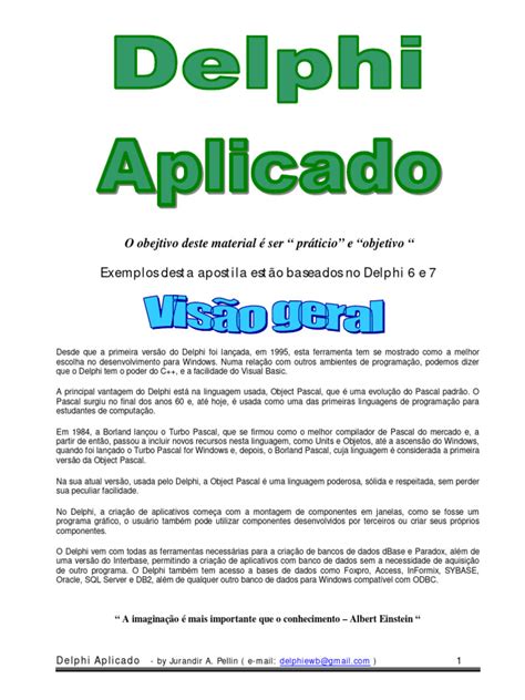 delphi aplicado módulo 1a pdf linguagem de programação byte