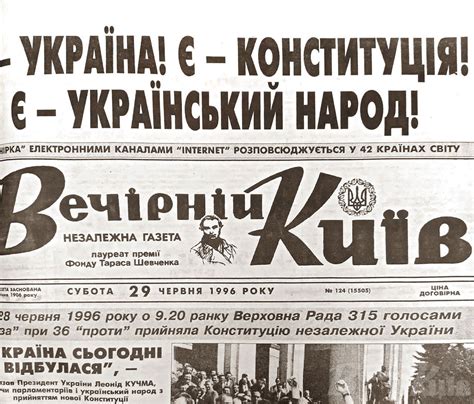 День Конституції найцікавіші факти про Основний Закон Держави Вечірній Київ