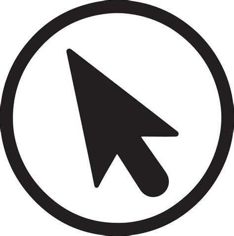 Mouse Cursor Pointing Arrow Icon In Black Circle 51312752 Vector Art At Vecteezy