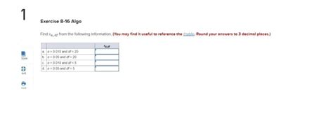 solved 1 exercise 8 16 algo find ta df from the following
