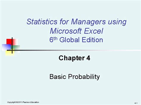 Statistics for Managers using Microsoft Excel 6 th