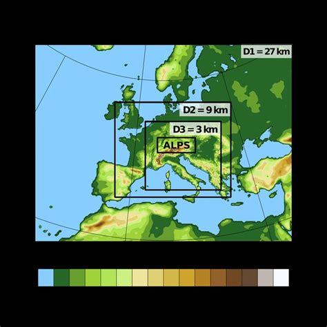 The Three Nested Domains D1 To D3 With Their Actual Resolution Are Download Scientific