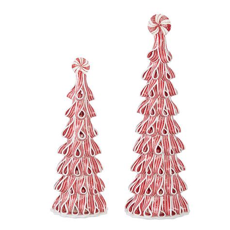 Peppermint Ribbon Candy Trees Red And White Candy Theme Christmas