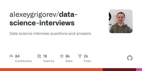 GitHub Alexeygrigorev Data Science Interviews Data Science Interview Questions And Answers