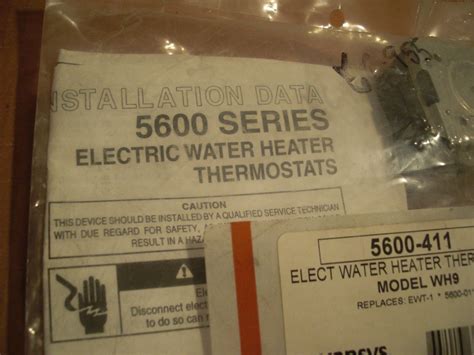 Electric Water Heater Thermostat Robertshaw 5600 411 Model Wh9 Rplcs