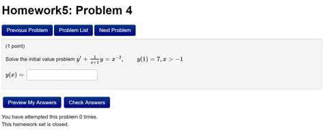 solved homework5 problem 4 previous problem problem list