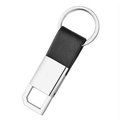 Black And Silver Kc 10 Stainless Steel Promotional Keychain 3mm Size