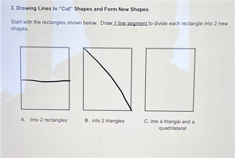 Solved Drawing Lines To Cut Shapes And Form New