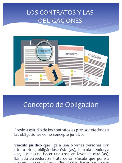 Presentación 1 Unidad 2los Contratos Y Las Obligaciones Pdf Ley