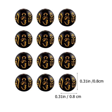 St Obsidian Armband Beads Tibetan Spacer Sex Character Bronzing A Fyndiq