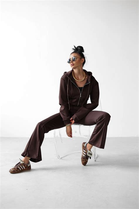 Womens Wide Legged Set Olavoga Tuto Brown M Olavoga Online