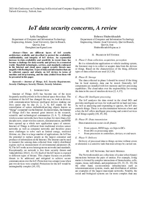 pdf iot data security concerns a review