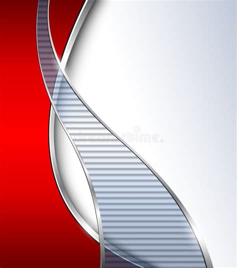 A Red Black And Silver Business Card Template Stock Vector Illustration Of Shape Gradient