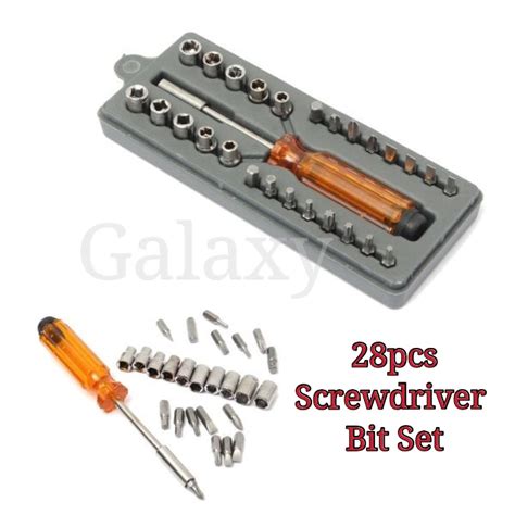 28 Pcs Screw Driver Bit Set With Case Socket Set Screwdriver Bit Set Magnetic Screwdriver Bit