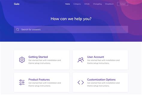 guia helpdesk and documentation html5 template site templates ft