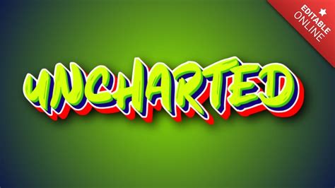 Uncharted Text Effect Generator