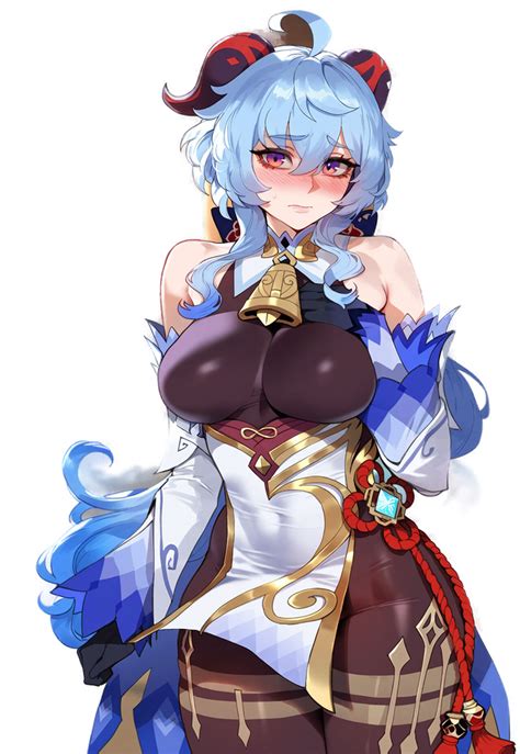 Rule 34 Ai Generated Blue Hair Blush Female Floox Ganyu Genshin