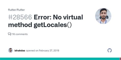Error No Virtual Method Getlocales · Issue 28566 · Flutterflutter