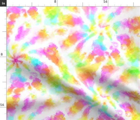 Neon Multi Swirl Tie Dye Fabric Spoonflower
