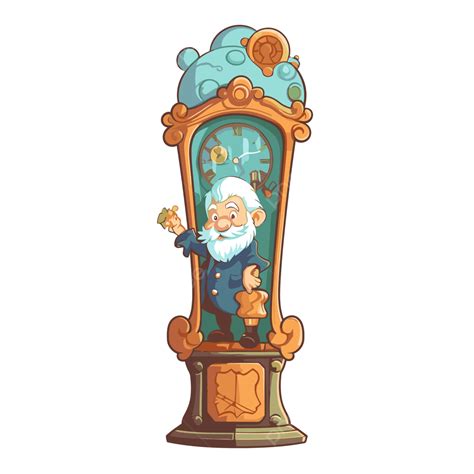 Cartoon Grandfather Clock Clipart