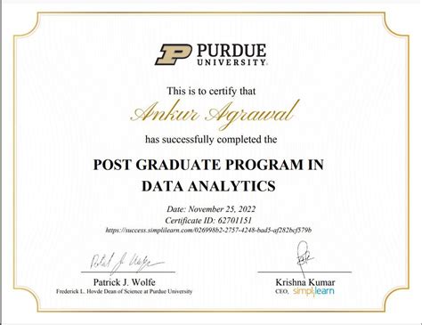 Postgraduate Simplilearn Purdueuniversity Purdue Dataanalytics