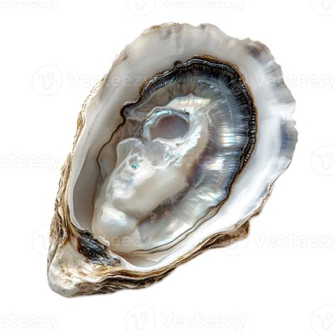 Single Open Oyster Shell With Iridescent Inner Surface 51950254 Png