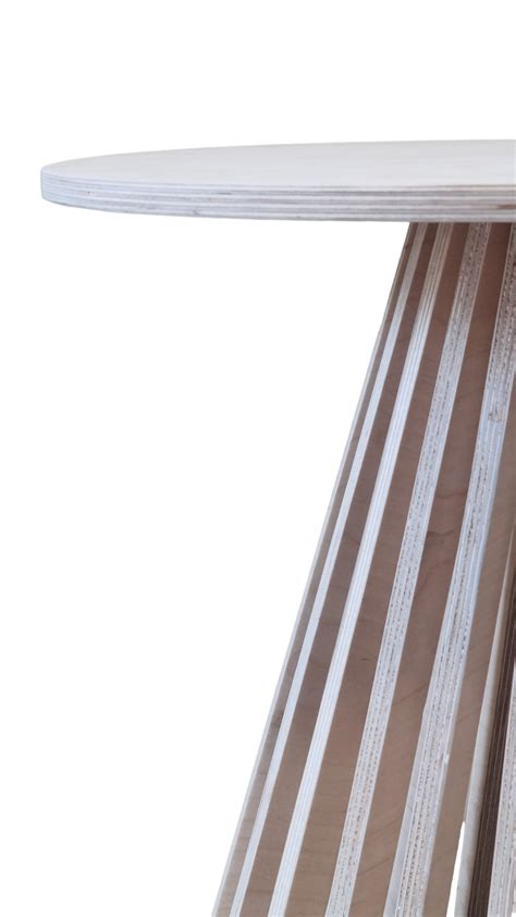 Birch Ribbed Side Table Landa Homeware