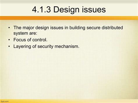 security in distributed systems pptx