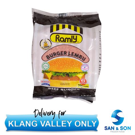 Ramly Burger Lembu 70gm San And Son Frozen Sanandson Lazada