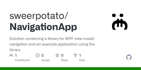 GitHub Sweerpotato NavigationApp Solution Containing A Library For WPF View Model Navigation