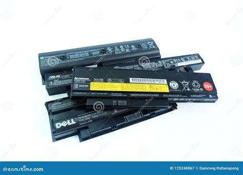 BANGKOK THAILAND August 1 2018 Pile Of Used Laptop Computer Battery Or Notebook Battery Many