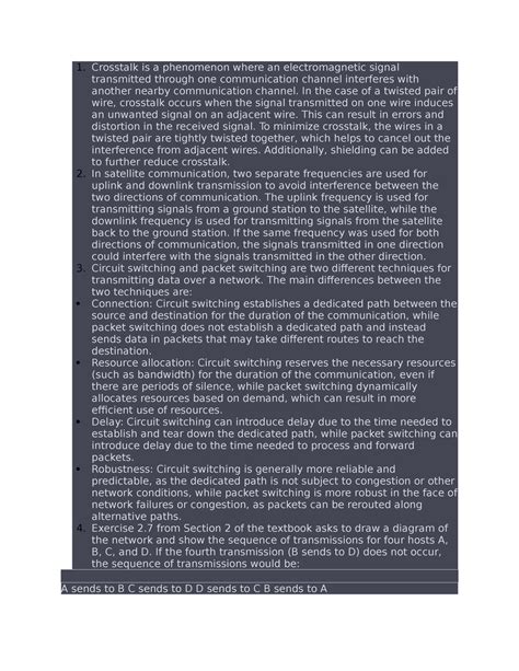 communication and networking unit 2 assignment crosstalk is a