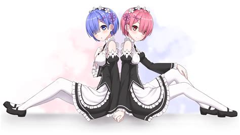 Ram And Rem Wallpapers 2b Rem And Ram Re Re Zero Wallpaper Rem
