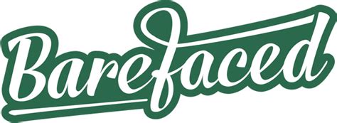 Official Barefaced Script Logo Green T Shirt Barefaced Audio
