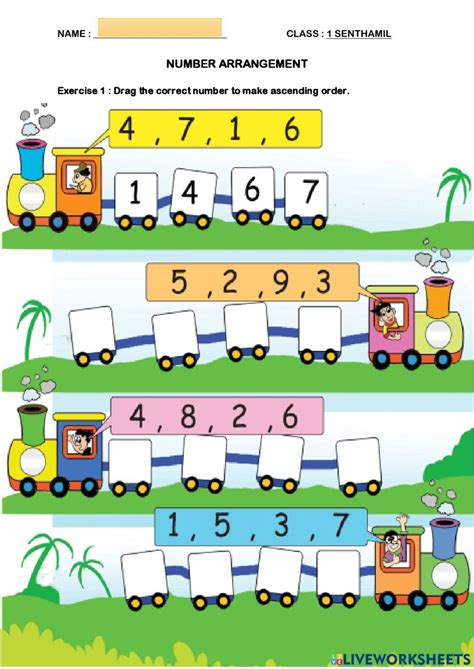 Number Arrangement Activity Artofit