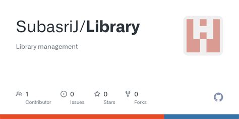 Github Subasrijlibrary Library Management