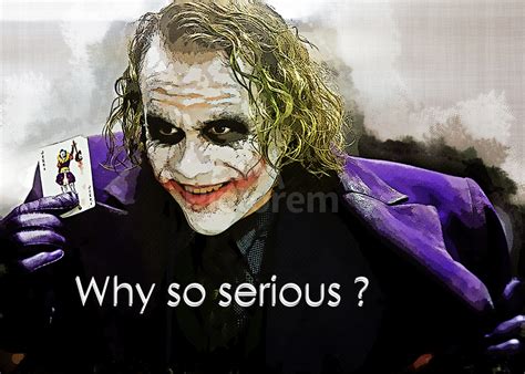 Why So Serious Joker Quotes By Gunawan Rb Wall Art