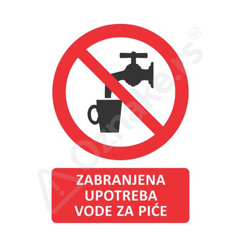 Zabranjena Upotreba Vode Za Piće Oznakers