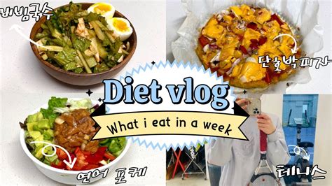 다이어트 브이로그 다이어트 요리 레시피 건강하고 맛있는 지속가능 다이어트 레시피 연어포케🥗 단호박피자🍕 다시마면 비빔국수🥙 Youtube